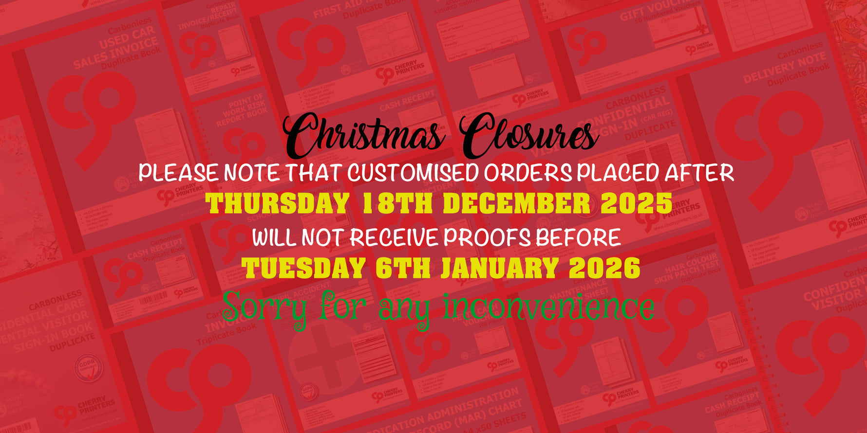 Business Forms & Record Keeping – Cherry Printers UK